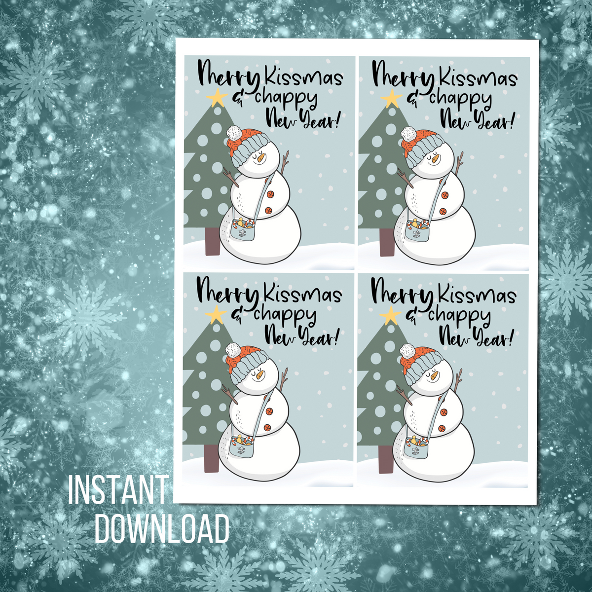 Merry Kissmas and Chappy New Year Gift Tag/Card – Mombrite