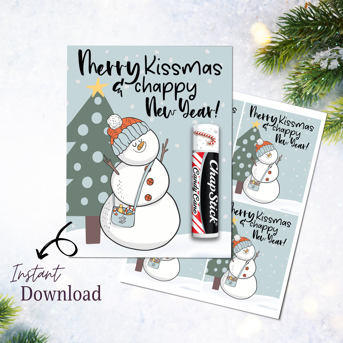 Merry Kissmas and Chappy New Year Gift Tag/Card – Mombrite