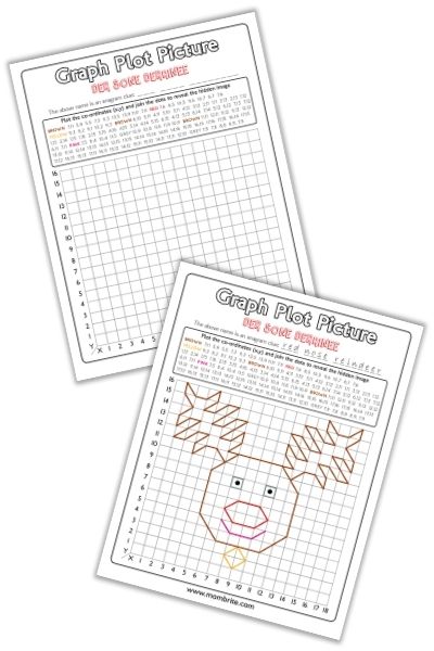 Reindeer Graph Plot Picture Game – Mombrite