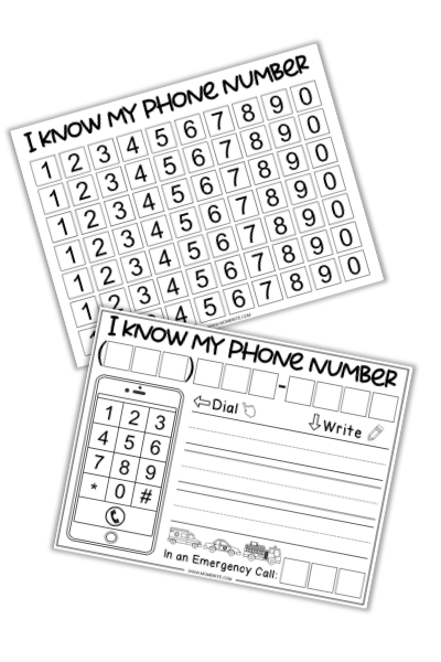 I Know My Phone Number Activity – Mombrite