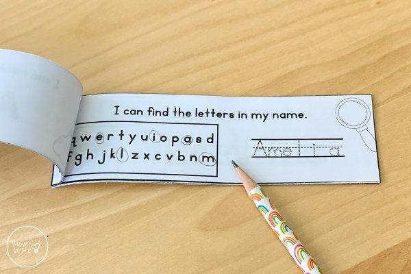 Editable Name Recognition Activities Book – Mombrite